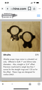 SOLD - Ultra Lite Rings 1 Inch | Shooters' Forum